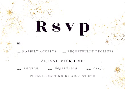 Corner Sprays - RSVP card Template (Free) | Greetings Island