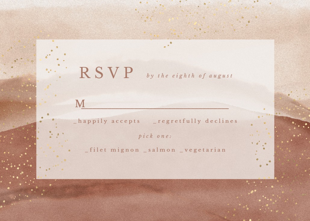Desert sunset - RSVP card Template (Free) | Greetings Island