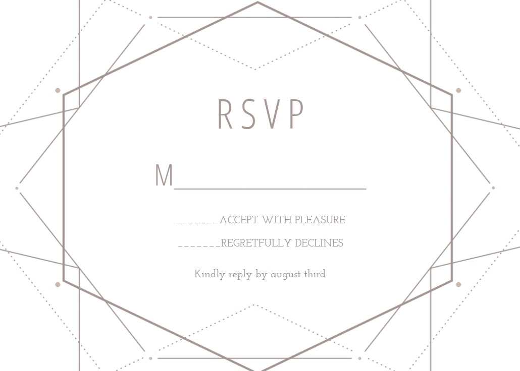 Divine Stars - RSVP card Template (Free) | Greetings Island