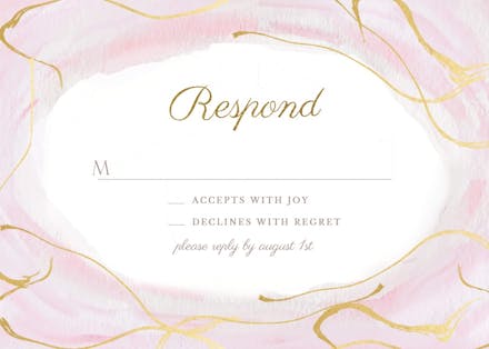 Hamsa Gold Frame - RSVP card Template (Free) | Greetings Island