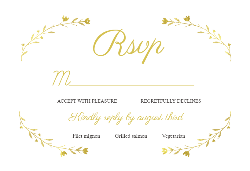 Pretty Pink Accents - RSVP card Template (Free) | Greetings Island