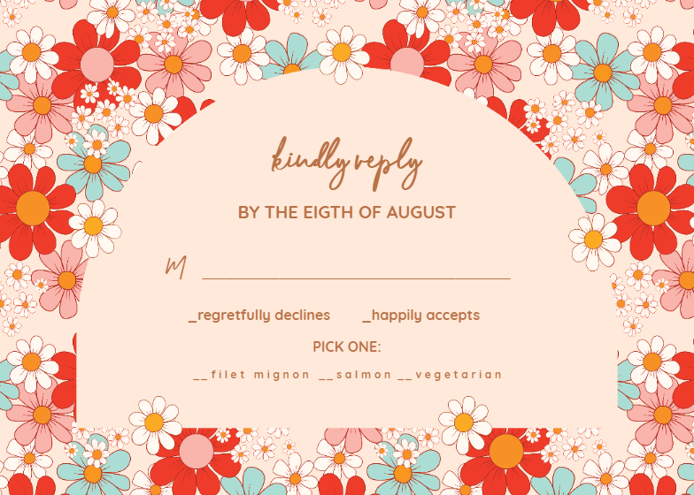 Floral party - Wedding Invitation Template (Free) | Greetings Island