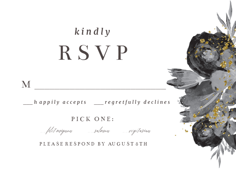 Sentimental Circle - RSVP Card Template (Free) | Greetings Island