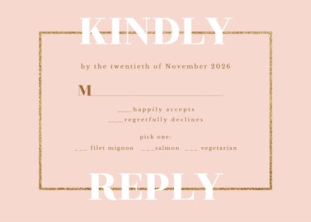 Forever Our Day - RSVP Card Template (Free) | Greetings Island