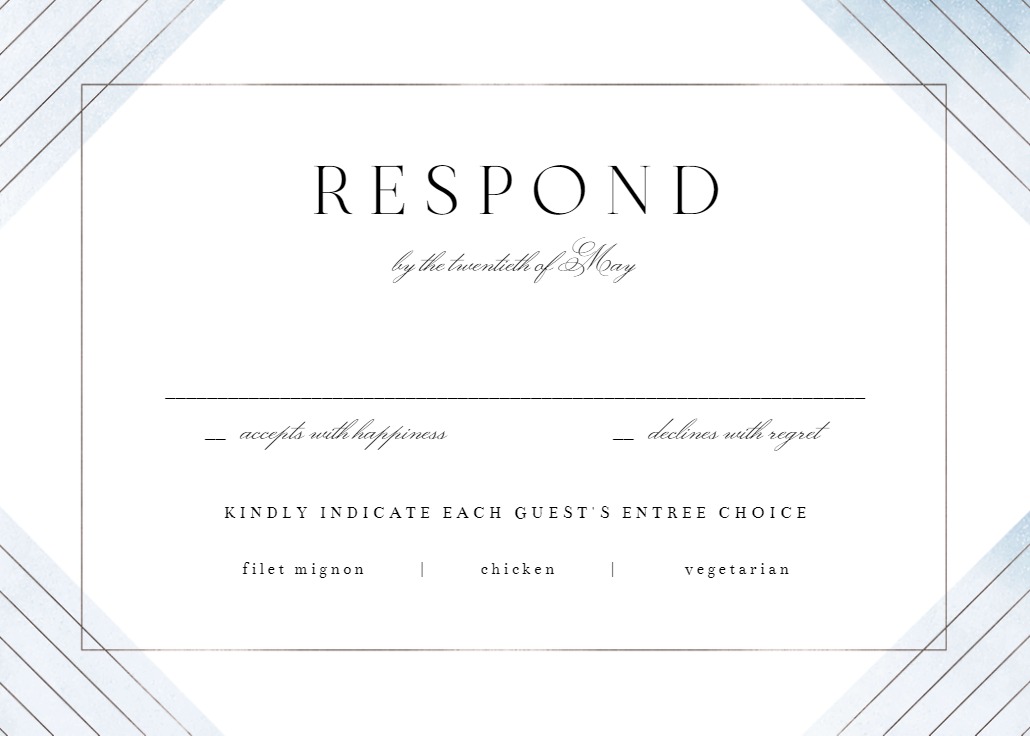 Frame & lines - RSVP card Template (Free) | Greetings Island