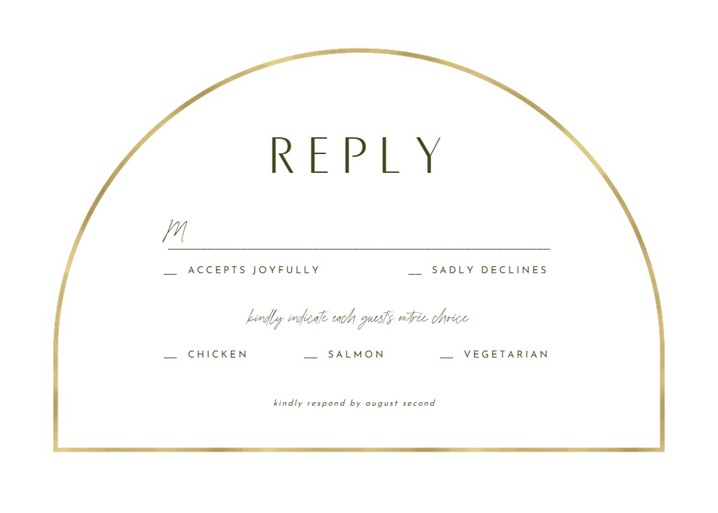 Gold Arch - Wedding Invitation Template (Free) | Greetings Island