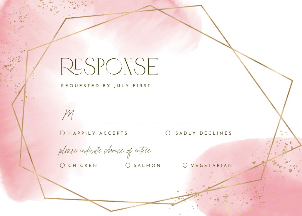 Gold polygon - Wedding Invitation Template | Greetings Island