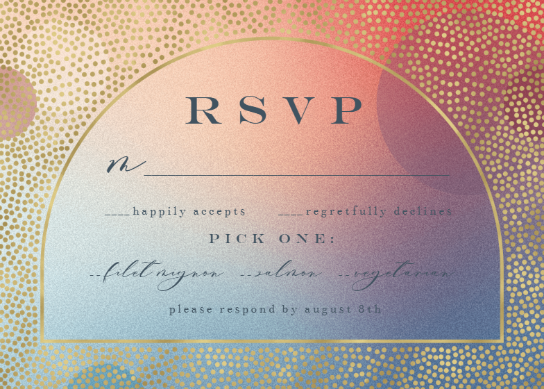 Gradient Arched Window - RSVP card Template (Free) | Greetings Island