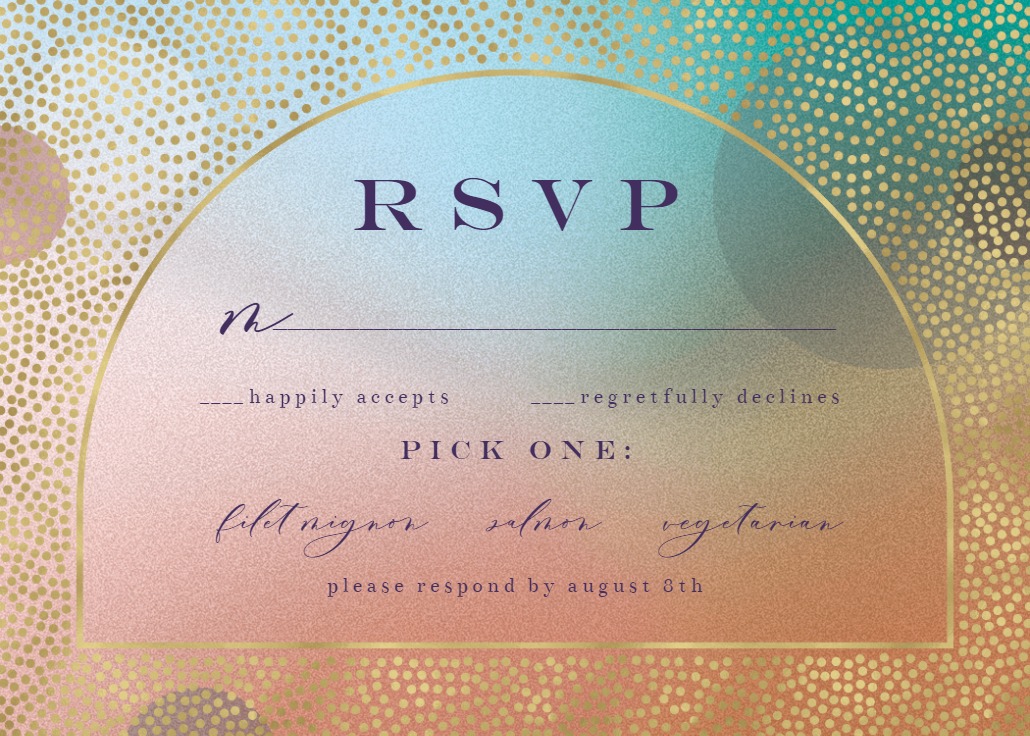 Gradient Arched Window - RSVP card Template (Free) | Greetings Island