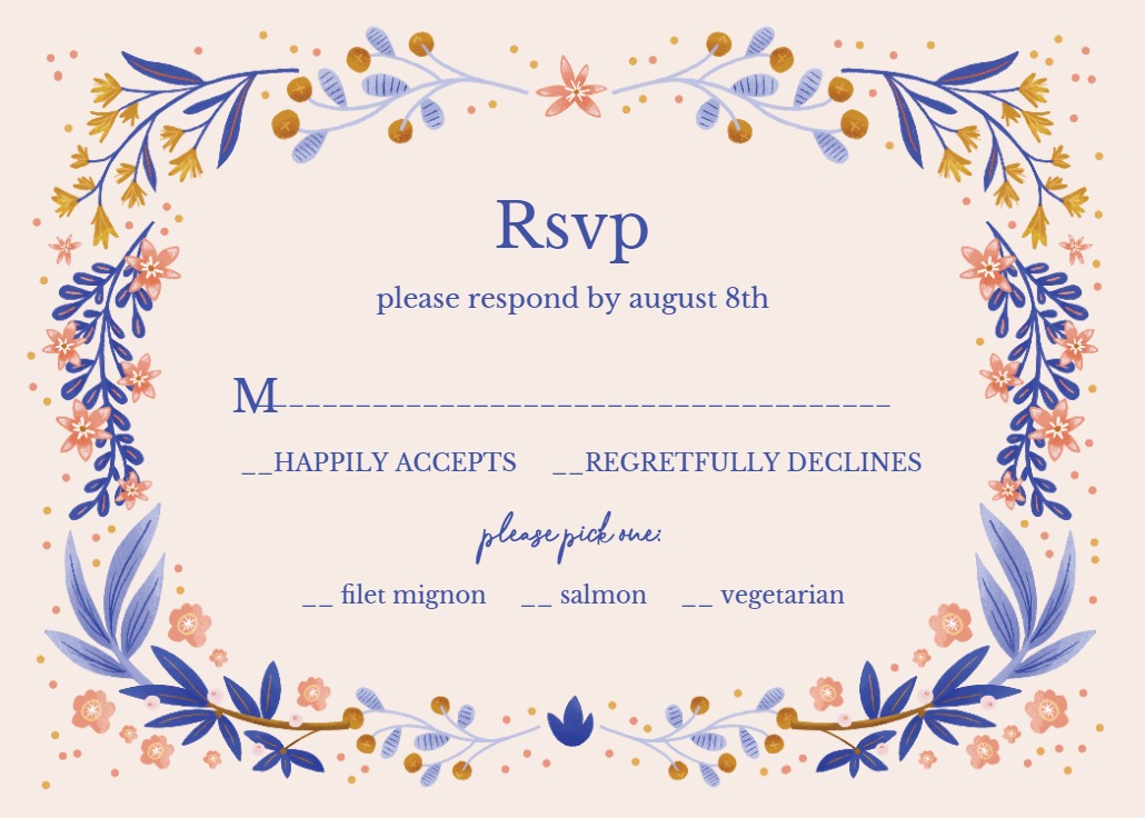 Heart Connection - RSVP card Template (Free) | Greetings Island