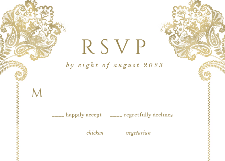 Pretty And - RSVP Card Template (Free) | Greetings Island