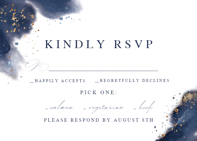 Fine Lace - RSVP card Template (Free) | Greetings Island