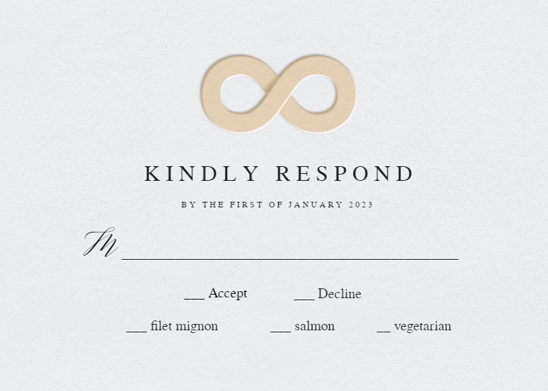 Infinity - Wedding Invitation Template (free) | Greetings Island