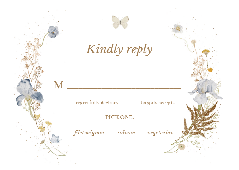 Sweeter Together - RSVP Card Template (Free) | Greetings Island