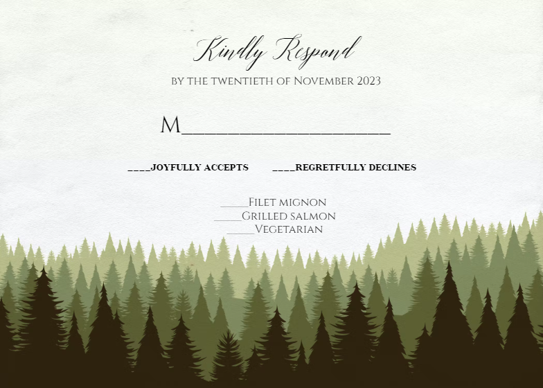 Magical Forest - Wedding Invitation Template (Free) | Greetings Island