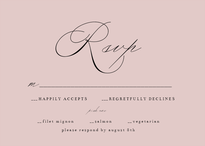 Modern Vintage - RSVP card Template (Free) | Greetings Island