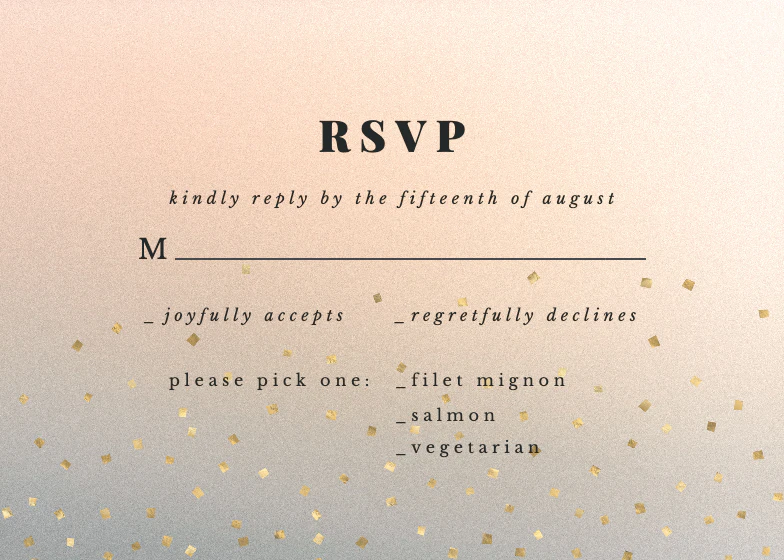 Pink brush - RSVP card Template (Free) | Greetings Island