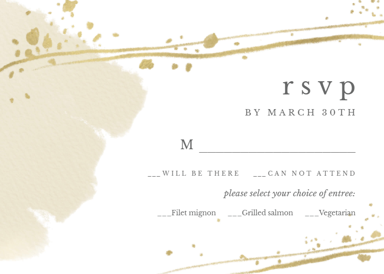 Muted floral - RSVP card Template (Free) | Greetings Island