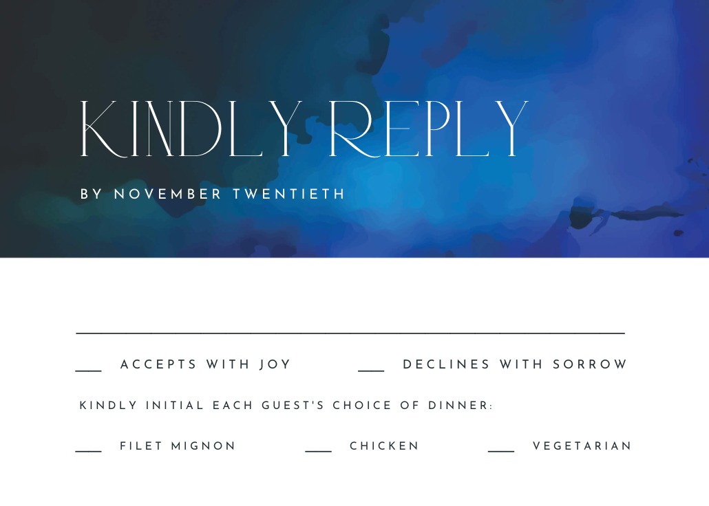 Night Time - Wedding Invitation Template (Free) | Greetings Island