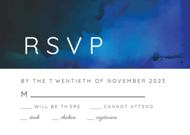 Night Time - Wedding Invitation Template (Free) | Greetings Island