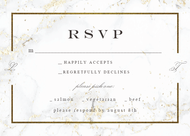Swirling Elegance - RSVP card Template (Free) | Greetings Island