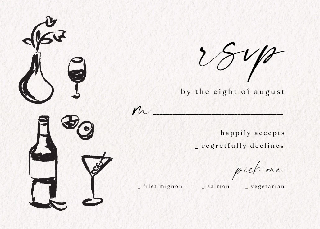 Pen and ink - Wedding Invitation Template (Free) | Greetings Island