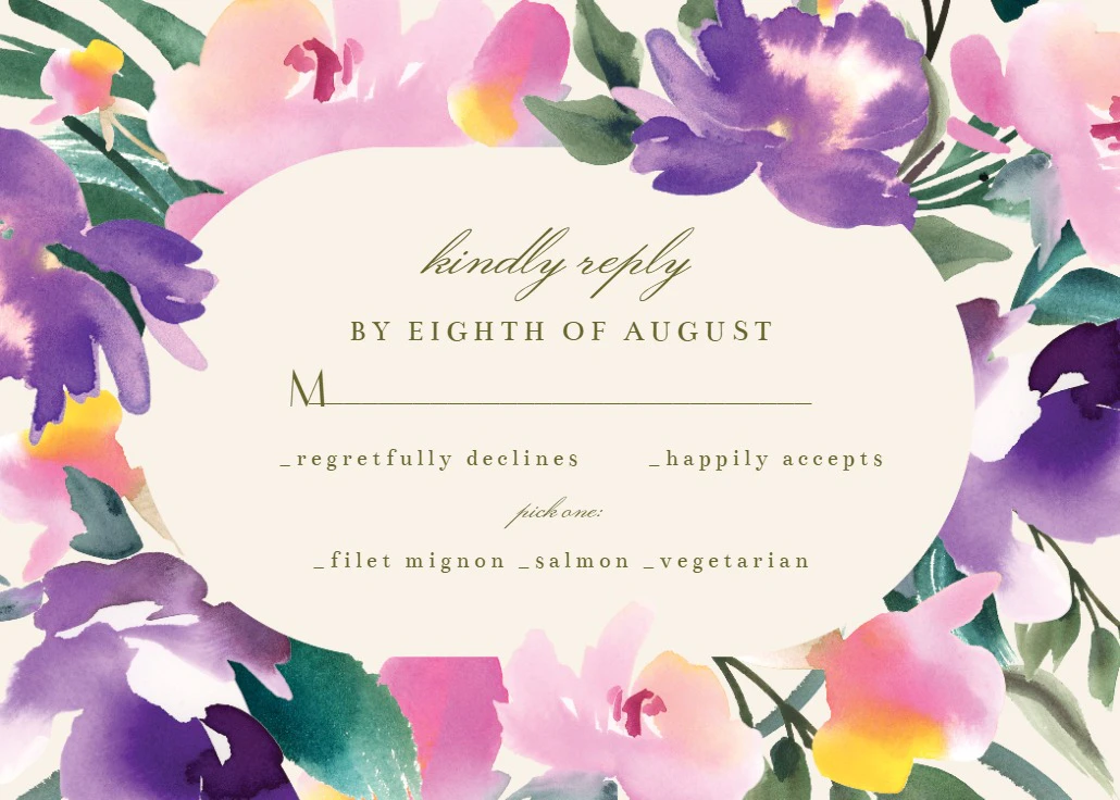 Purple frame - Wedding Invitation Template | Greetings Island