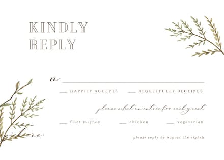 Rustic Border - RSVP Card Template (Free) | Greetings Island