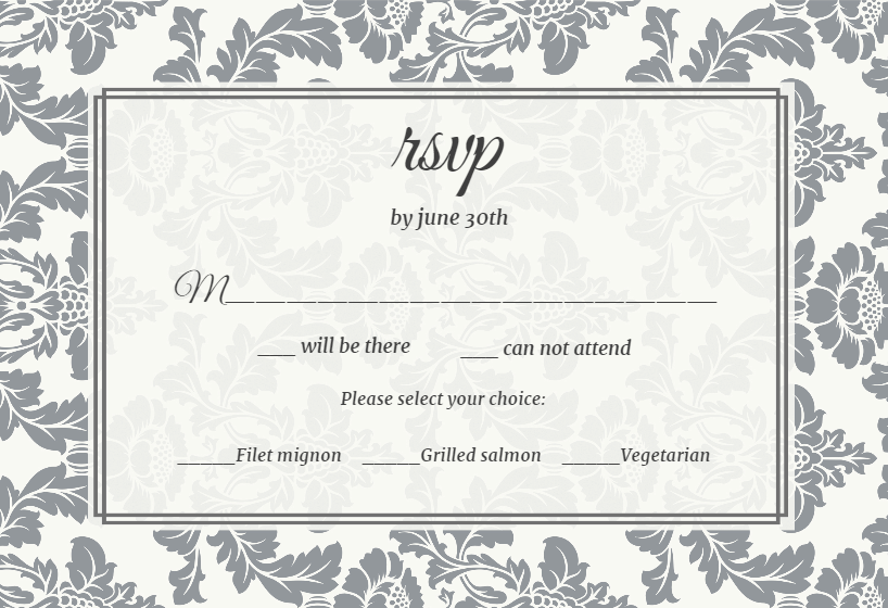 Blossoms - RSVP card Template (Free) | Greetings Island