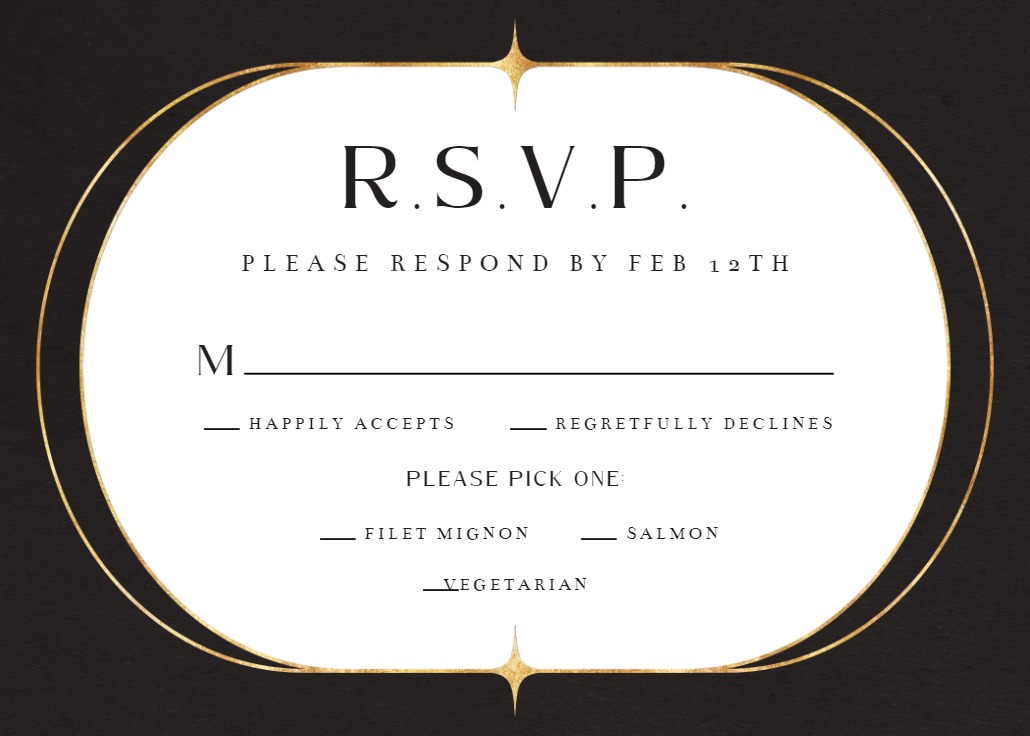Sculptural Simplicity - RSVP card Template (Free) | Greetings Island