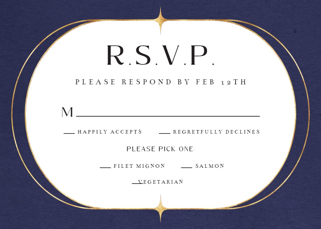 Sculptural Simplicity - RSVP card Template (Free) | Greetings Island