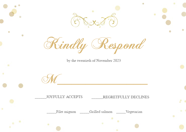 Shiny Invitation - RSVP Card Template (Free) | Greetings Island