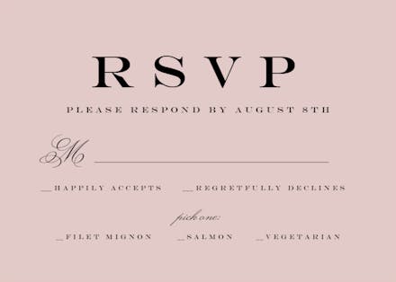 Simple Vintage - RSVP Card Template (Free) | Greetings Island