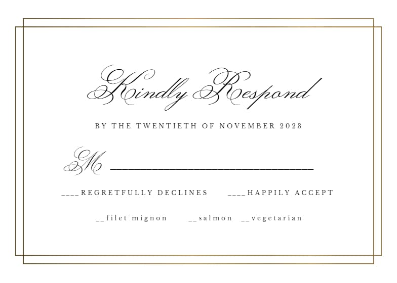 Simple - RSVP Card Template (Free) | Greetings Island
