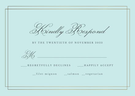 Simple - RSVP Card Template (Free) | Greetings Island