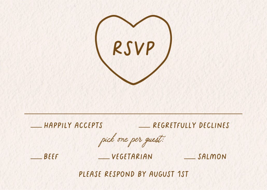 Sketching Love - RSVP card Template (Free) | Greetings Island