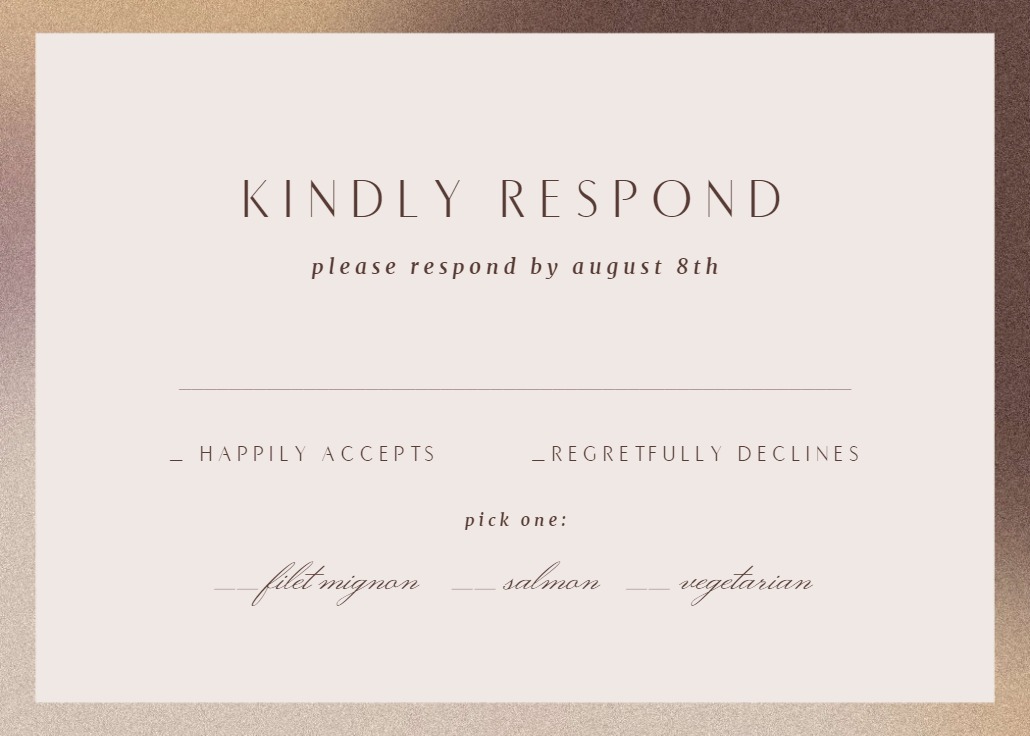 So Golden - RSVP card Template (Free) | Greetings Island