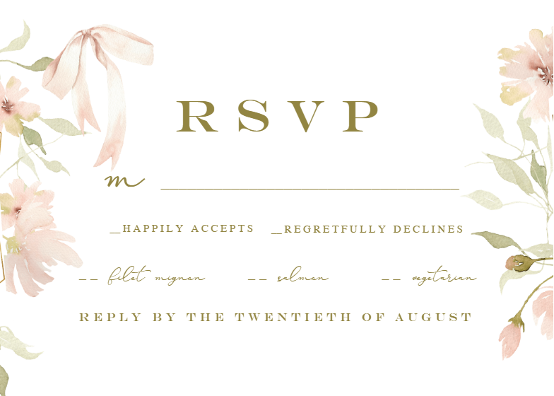 RSVP card Template (Free) | Greetings Island
