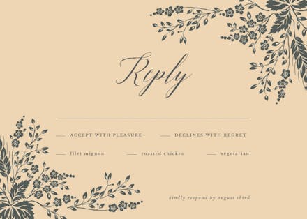 Sprig Sprays - RSVP Card Template (Free) | Greetings Island