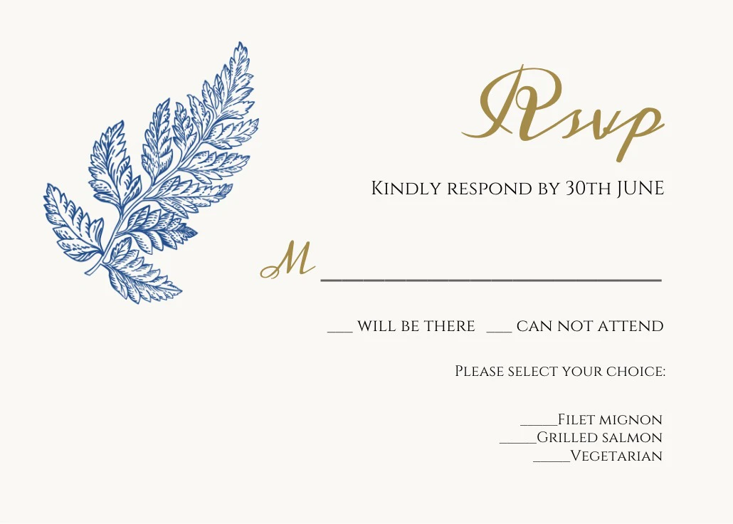 Stunning Rustic - RSVP card Template (Free) | Greetings Island