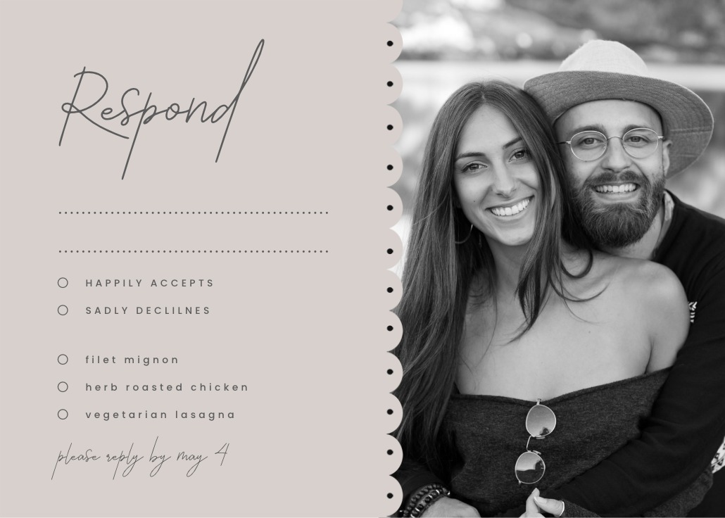 Two To One - RSVP card Template (Free) | Greetings Island