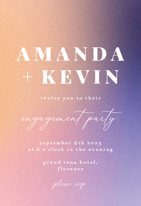Aesthetic Gradient - Engagement Party Invitation Template (Free ...