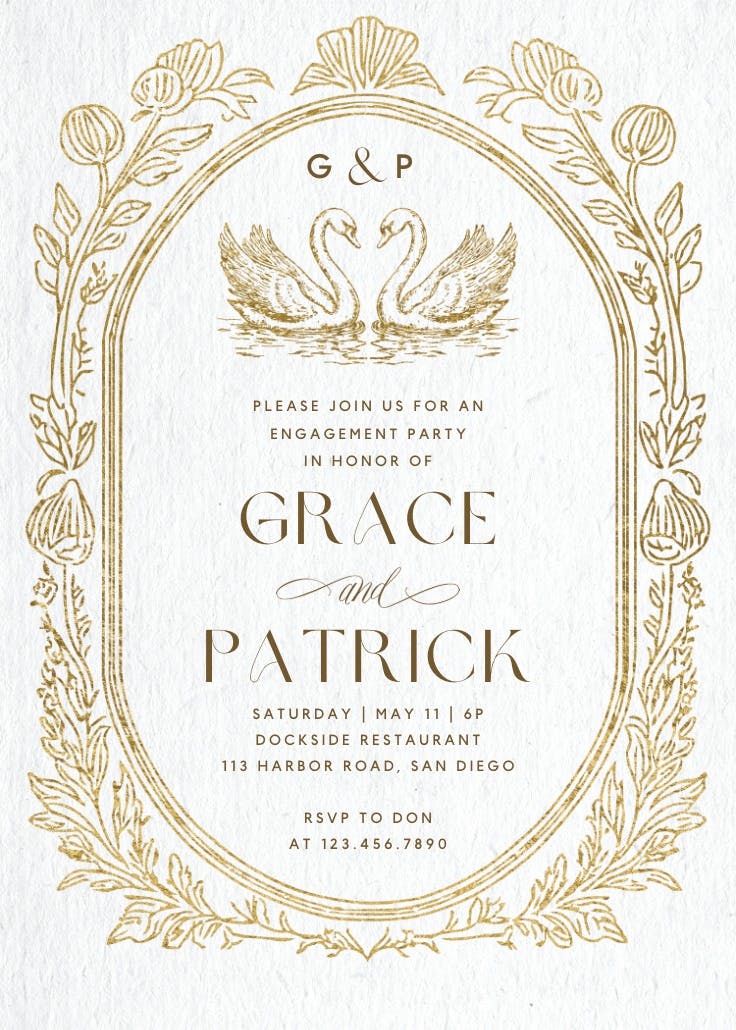 Baroque Border - Invitation Template | Greetings Island