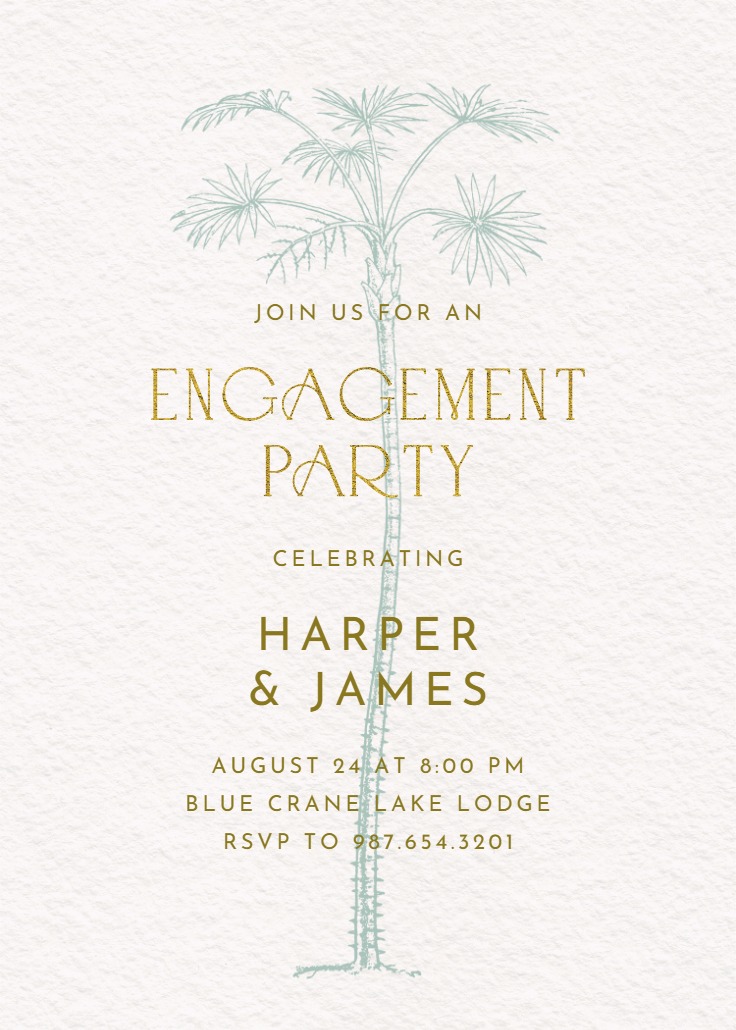 Bermuda Fantasies - Engagement Party Invitation Template (Free ...