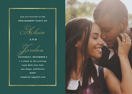 Our Date - Engagement Party Invitation Template (Free) | Greetings Island