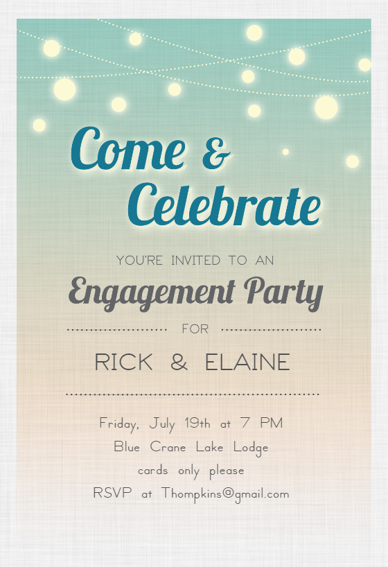 Celebrate Engagement - Engagement Party Invitation Template (Free ...