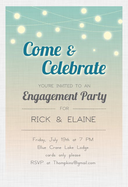 Celebrate Engagement - Engagement Party Invitation Template (Free ...