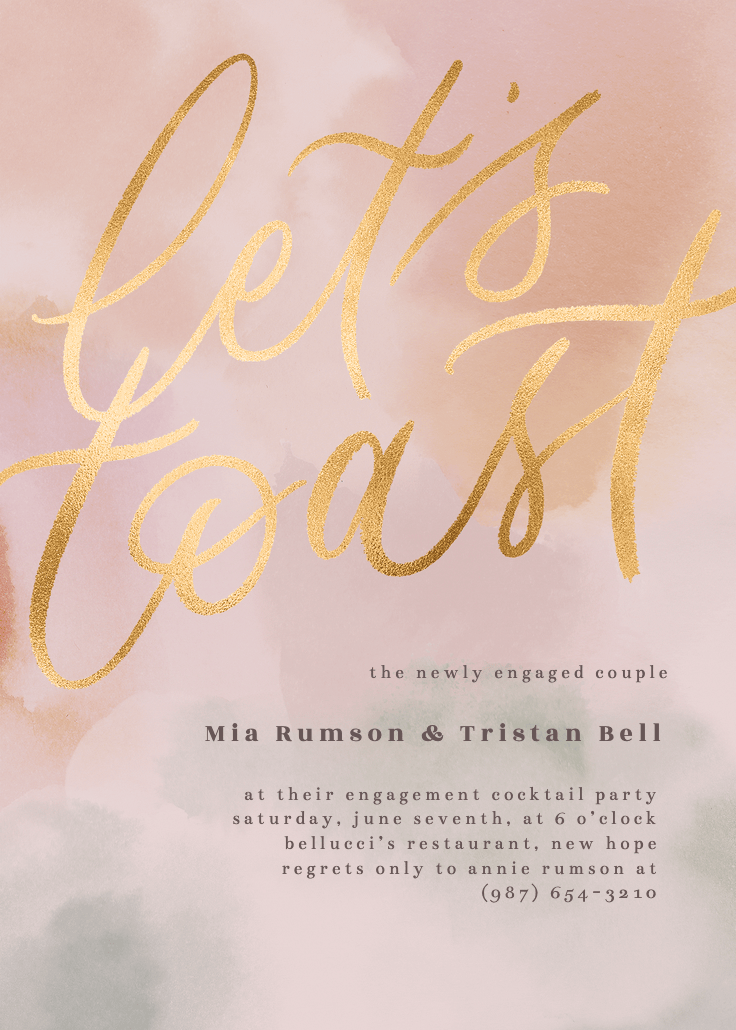 Engagement toast - Engagement Party Invitation Template | Greetings Island