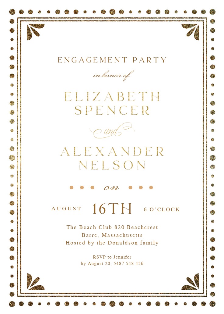 Fancy night - Engagement Party Invitation Template | Greetings Island