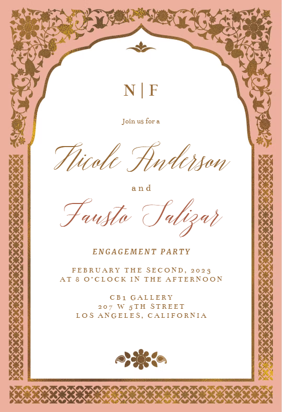 Fancy Night - Engagement Party Invitation Template | Greetings Island